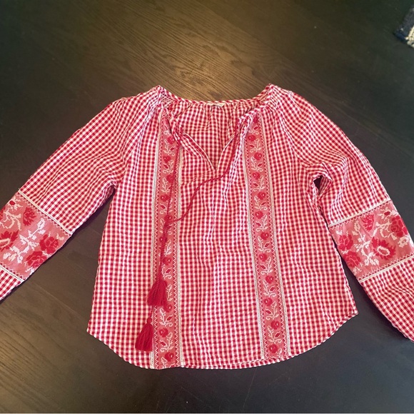 Monsoon | Tops | Monsoon Red Blouse With Country Charm | Poshmark